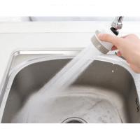 China Faucet Head Aerator 360 Degree Swivel White Kitchen Water Saving Tap Spout Filter for Bathroom Basin for sale