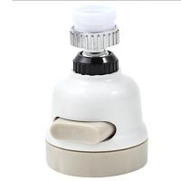 China Faucet Head Aerator 360 Degree Swivel White Kitchen Water Saving Tap Spout Filter for Bathroom Basin for sale