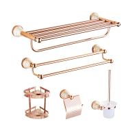 China Space Aluminum Six-piece Set Towel Rack Package for Continental Hotel Bathroom for sale