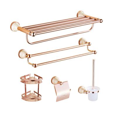 China Space Aluminum Six-piece Set Towel Rack Package for Continental Hotel Bathroom for sale