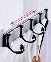 China Modern Design Black Towel Rack Bathroom Set Accessories Flexible Installation Advantage for sale