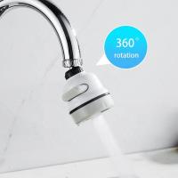 China 360 Degree Adjustable Rotatable White Swivel Head Kitchen Sink Faucet Nozzle Tap Adapter for sale