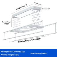 China Effortless Sleek Balcony Ceiling Electric Lifting Laundry Folding Hanger Drying Rack for sale