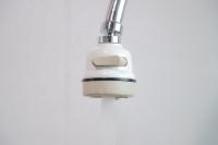 China 360 Degree Adjustable Rotatable White Swivel Head Kitchen Sink Faucet Nozzle Tap Adapter for sale
