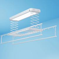 China Effortless Sleek Balcony Ceiling Electric Lifting Laundry Folding Hanger Drying Rack for sale