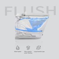 China Modern Design Style Bathroom Ceramic Wall-Mounted Toilet Set with Foot Touch Flush for sale