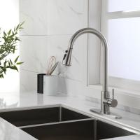 China Hotel SUS 304 Brushed Black Pull Out Hot And Cold Water Bathroom Kitchen Sink Mixer Faucets for sale