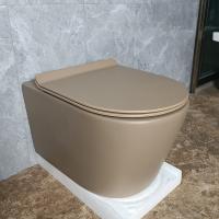 China Heated Seat Black Color Hotel Ceramic Wall Mounted Toilet Bowl Bidet Wc Small Smart Toilet for sale