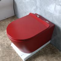 China Heated Seat Black Color Hotel Ceramic Wall Mounted Toilet Bowl Bidet Wc Small Smart Toilet for sale