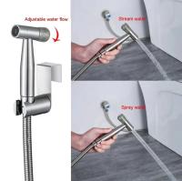 China Upgrade Your Bathroom with 304 Stainless Steel Brushed Handheld Toilet Bidet Sprayer for sale