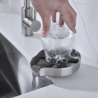 China 5. Eco-Friendly 304 Stainless Steel and Food Grade Silicone Kitchen Sink Glass Rinser for sale