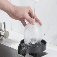 China Convenient Black Glass Rinser for Kitchen Sinks Faucet Cup Rinser Bottle Washer for sale