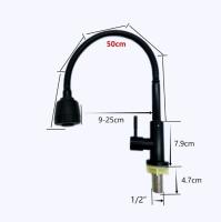 China Thermostatic Kitchen Faucet Rotate 360 Sus 304 Matte Black Deck Mounted Universal for sale