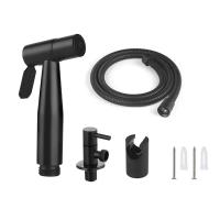 China 304 Stainless Steel Brushed Pressurize Spray Gun for Bathroom ABS Plastic Construction for sale