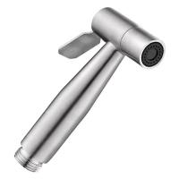 China 304 Stainless Steel Brushed Pressurize Spray Gun for Bathroom ABS Plastic Construction for sale