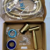 China 304 Stainless Steel Brushed Pressurize Spray Gun Suit for Bathroom Horizontal Spray Type for sale