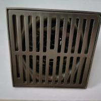 China Chrome Plated Brass Square Floor Drain for Bathroom and Kitchen in Strainer Style for sale