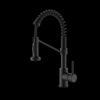 China Modern LIZHEN Flexible Faucets Kitchen Sink Faucets Gold Brass Pull Out Spring Torneira Gourmet Pull Down Golden for sale