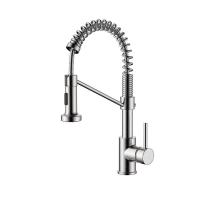 China Modern LIZHEN Flexible Faucets Kitchen Sink Faucets Gold Brass Pull Out Spring Torneira Gourmet Pull Down Golden for sale
