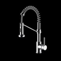 China Modern LIZHEN Flexible Faucets Kitchen Sink Faucets Gold Brass Pull Out Spring Torneira Gourmet Pull Down Golden for sale