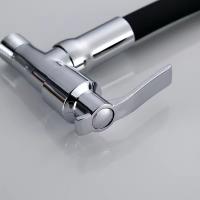 China 2024 Black Sink Faucet Single Handle Taps Blackened Zinc Body Wall Mounted Flexible Faucet for sale