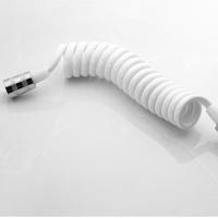 China Bathroom Faucet Spout Feature Without Diverter PU Spiral Bidet Shower Hose Brass Nut for sale