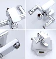 China 2024 Product Modern Bathroom Wash Stainless Steel Faucet Mixer Taps Chrome Bath Shower Set for sale