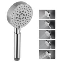 China 2024 Lizhen Hwa-Vic. 5 Function ABS Plastic Rain Handheld Shower Head for Bathrooms for sale