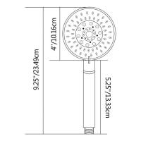 China 2024 Lizhen Hwa-Vic. 5 Function ABS Plastic Rain Handheld Shower Head for Bathrooms for sale