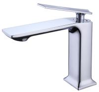 China Single Handle 304 Stainless Steel Brushed Finish Basin Mixer Tap for Hot and Cold Water for sale