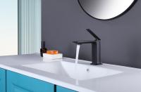 China Single Handle Matte Black Waterfall Basin Faucet for Metered Faucets in Stainless Steel for sale