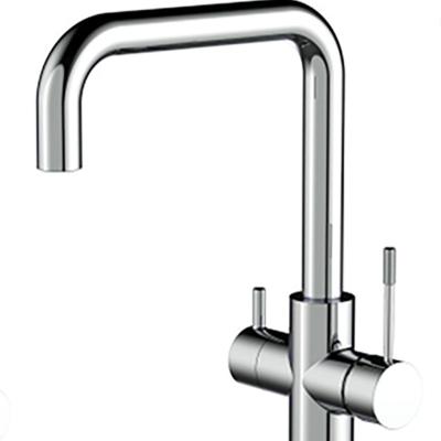 China Upgrade Your Kitchen with 5-in-1 Silver Taps Hot Cold Mixer Boiling Water and Faucets for sale