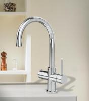 China Upgrade Your Kitchen with 5-in-1 Silver Taps Hot Cold Mixer Boiling Water and Faucets for sale