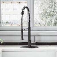 China 304 Stainless Steel Pull Out Faucet for Kitchen Modern Design Style Deck Mounted for sale