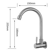 China Single Handle Modern Bathroom Faucet LIZHEN 304 Stainless Steel Desk Mounted Cold Tap for sale