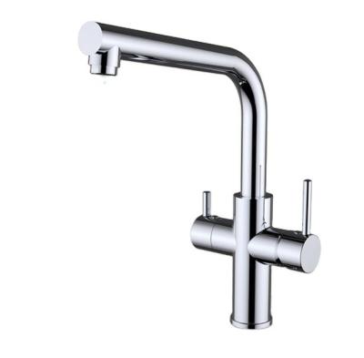 China Guaranteed 2 Years Modern Design 4 in 1 Reverse Osmosis Water Brass Kitchen Filter Tap for sale