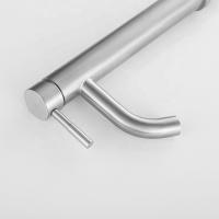 China Fashionable Stainless Steel Kitchen Basin Faucet with Long Spout and Single Handle for sale