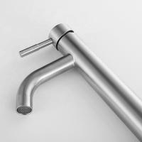 China Fashionable Stainless Steel Kitchen Basin Faucet with Long Spout and Single Handle for sale