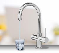 China 4 in 1 Ultra Brass Body Kitchen Taps Hot Cold Mixer Purify Instant Boiling Water Tap for sale