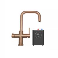 China Cold Hot Bubble Water Mixer 4 way in 1 Matte Black Kitchen Filter Water Tap Faucets for sale