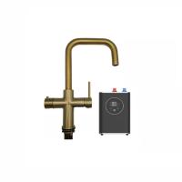 China Cold Hot Bubble Water Mixer 4 way in 1 Matte Black Kitchen Filter Water Tap Faucets for sale
