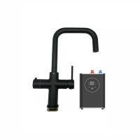 China Cold Hot Bubble Water Mixer 4 way in 1 Matte Black Kitchen Filter Water Tap Faucets for sale