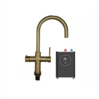 China Cold Hot Bubble Water Mixer 4 way in 1 Matte Black Kitchen Filter Water Tap Faucets for sale