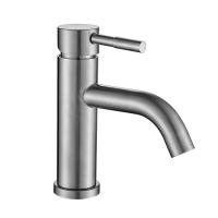 China Deck Mounted Single Handle Kitchen Tap with Pull Out Sprayer Polished Stainless Steel for sale