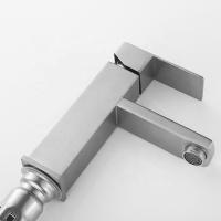 China Lizhen Simple end Fashion Stainless Steel 304 Square Wash Basin Tap Handle for Hotel for sale