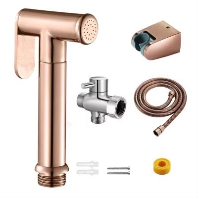 China Lizhen-Hwa.Vic Rose Gold Toilet Bidet Set with 1.5m Stainless Steel Hose Modern Style for sale