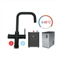 China 4 in 1 Brush Nickle Kitchen Faucet Hot Cold Boiling Chilled Sparking Mixer filter Water Tap for sale