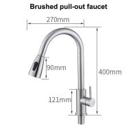 China Brass Construction Lizhen Kitchen Water Tap with Pull Out Sprayer and CLASSIC Style for sale