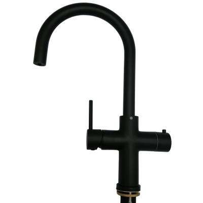 China Guarantee 5 Years Black Taps Kitchen Faucet with Filter and Boiling Water Purifier for sale