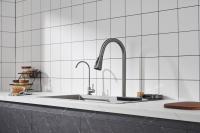 China Stainless Steel Kitchen Faucet with Pull Down Waterfall Design and Hot/Cold Mixer for sale